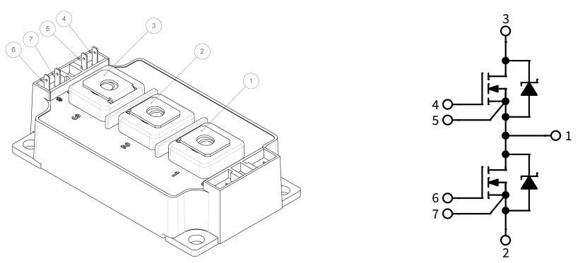 1700V SiC Half-Bridge Modules - Wolfspeed | Mouser